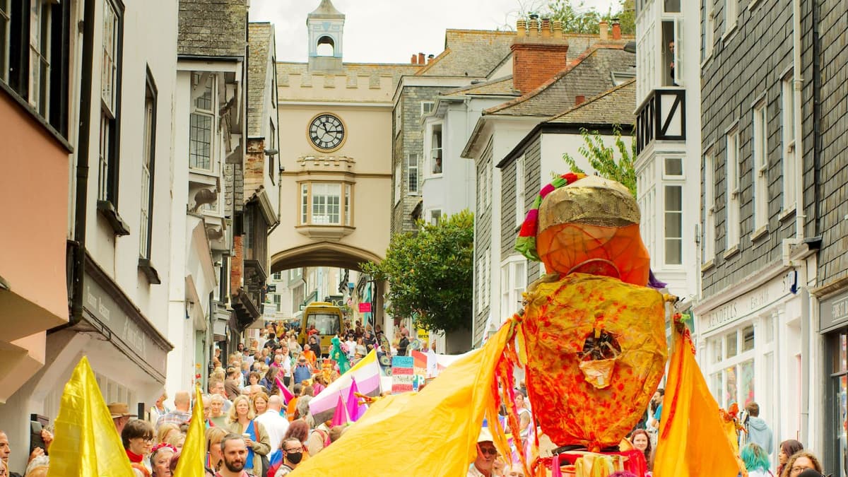 Landmark Totnes Pride event celebrated in dazzling kaleidoscopic style ...