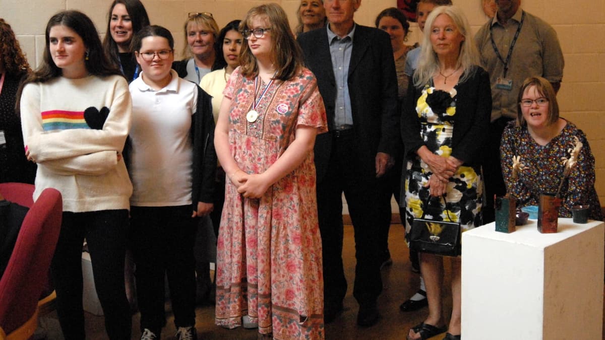 Bidwell Brook School students celebrate their art exhibition at Keviccs ...