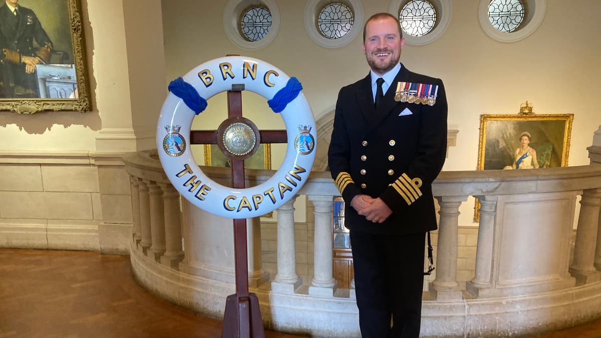 BRNC Commanding Officer Captain Andrew Bray watches his men and women ...