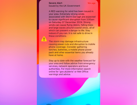 Government activates emergency alert system ahead of Storm Darragh ...