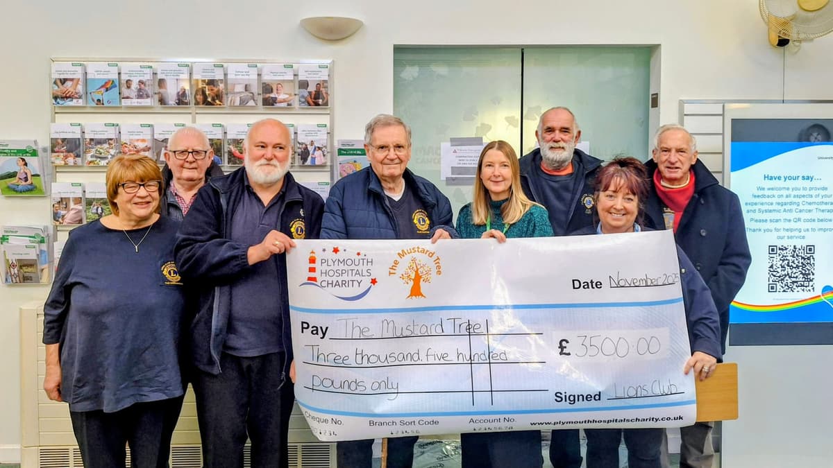 Mustard Tree receives £3,500 for cancer recovery | dartmouth-today.co.uk