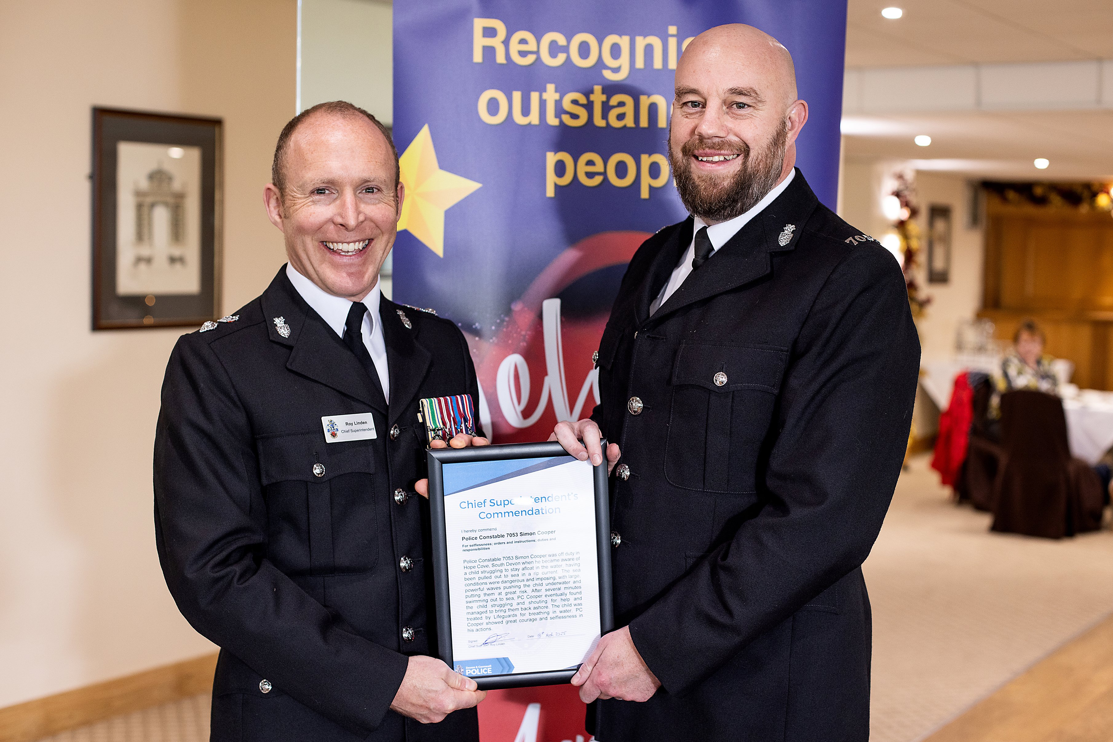 Arthur Good and PC Simon Cooper receive police commendations for ...